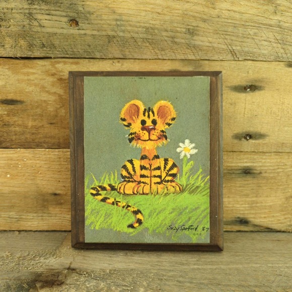 Handmade | Accents | Vintage 987 Kitschy Handmade Decoupage Wooden Wall ...